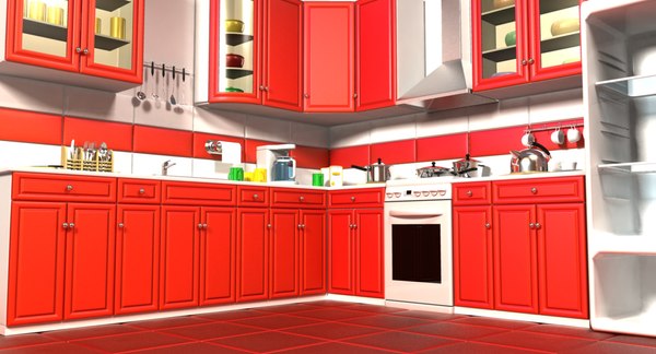 cartoon kitchen 3d 3ds