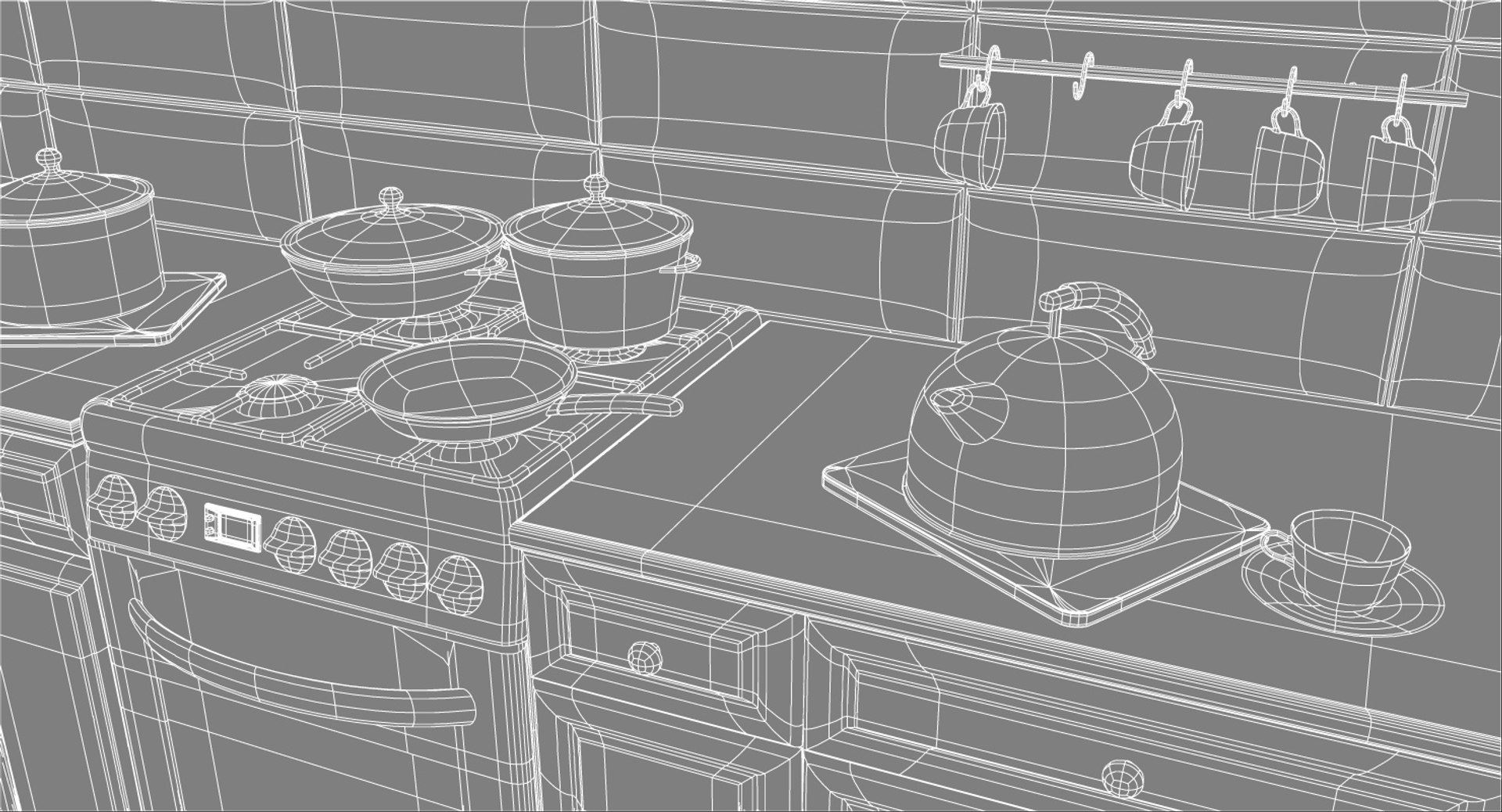 Cartoon Kitchen 3d 3ds