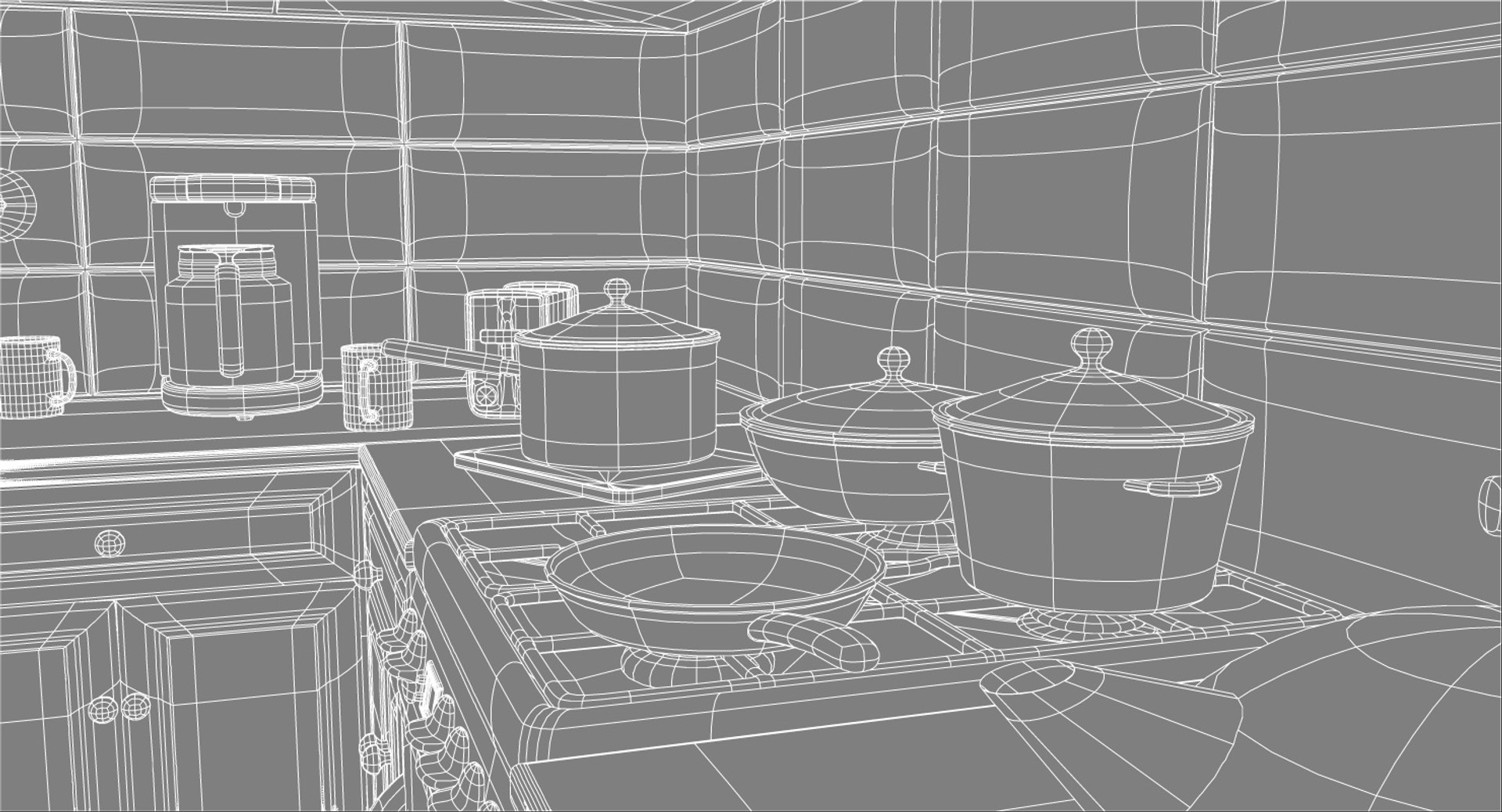 Cartoon Kitchen 3d 3ds