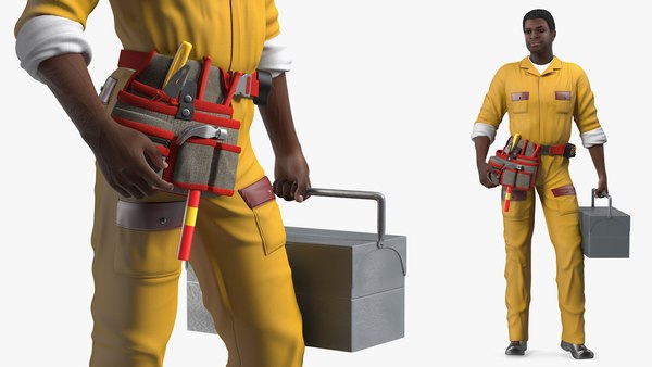 American locksmith standing pose 3D model - TurboSquid 1708602