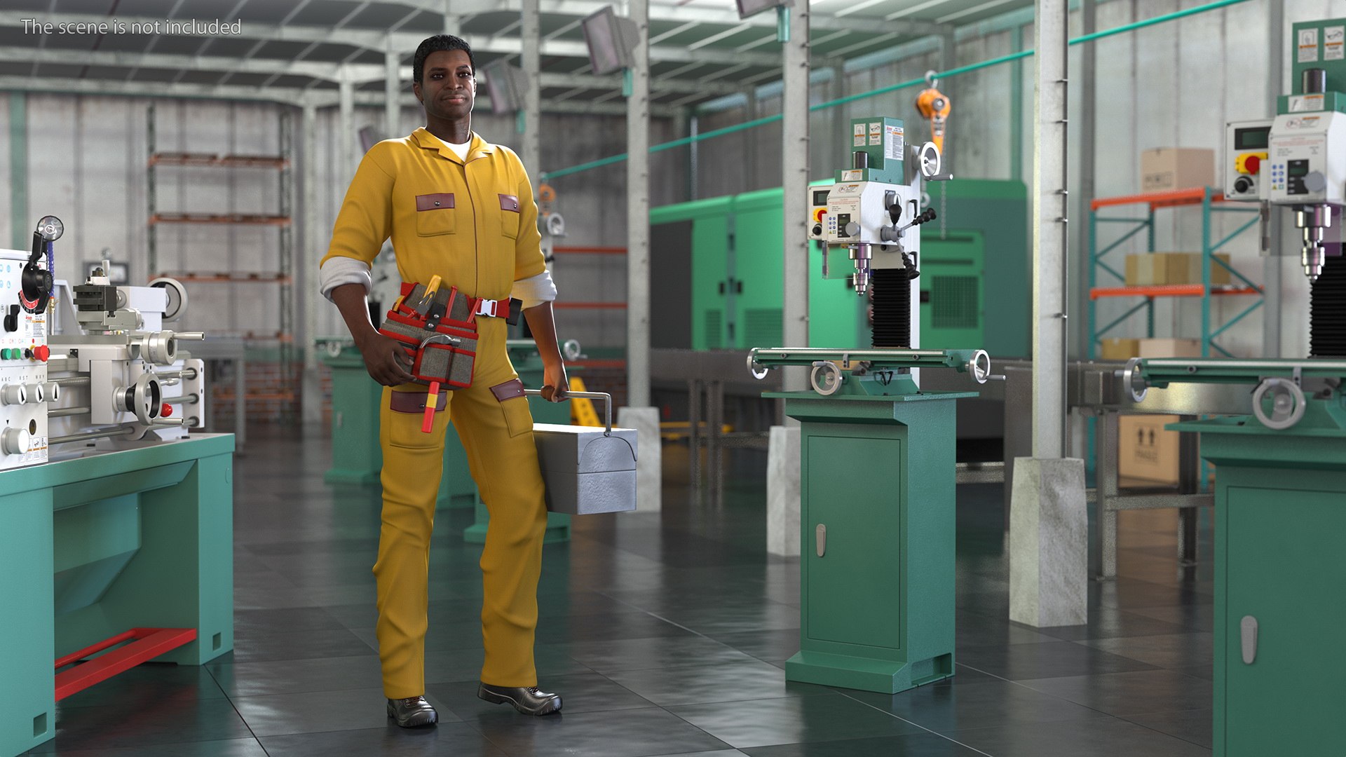 American locksmith standing pose 3D model - TurboSquid 1708602