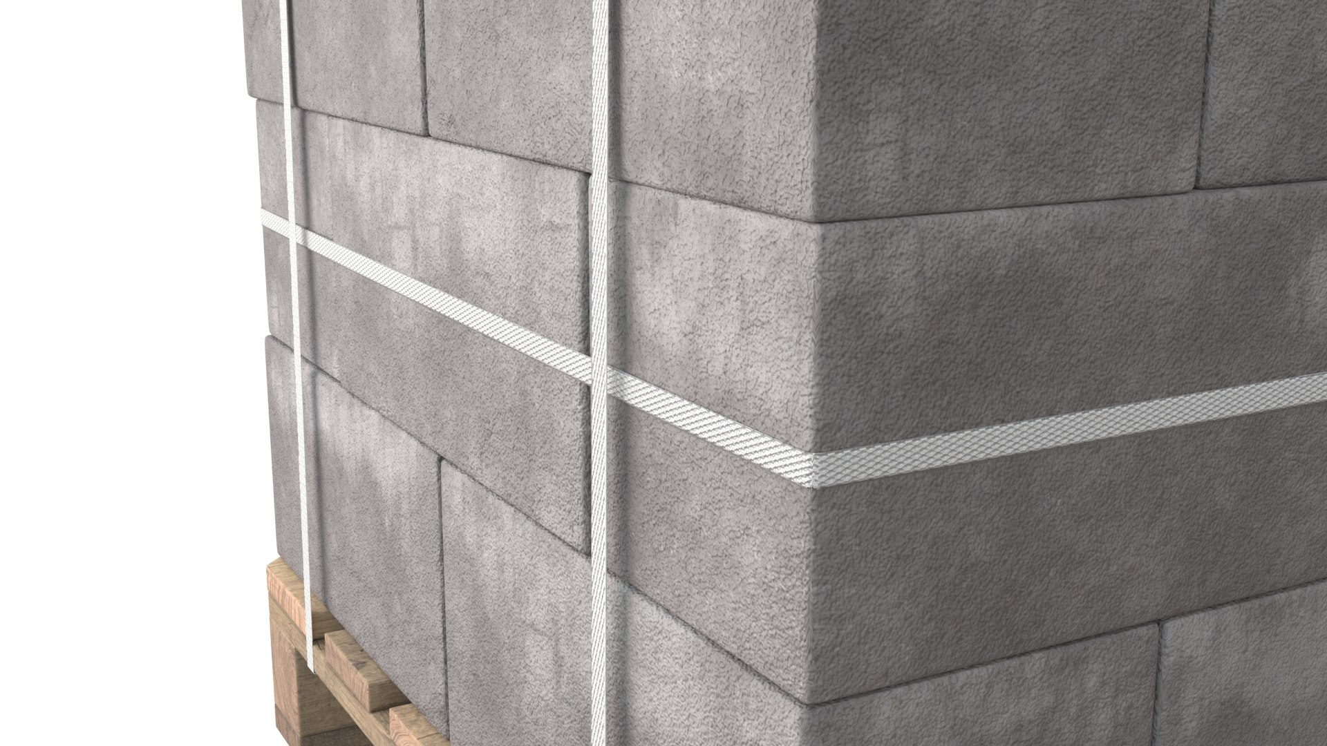 Hollow Cinder Block And Wooden Pallet 3D Model - TurboSquid 1982758