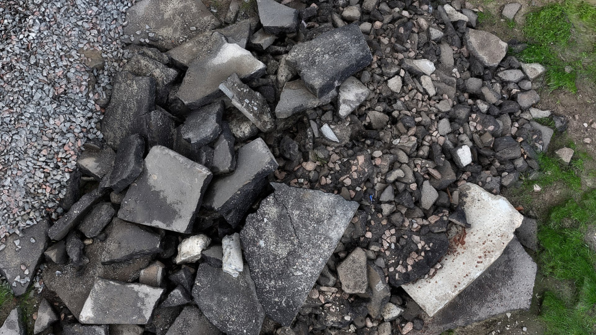 3D 3d Scan Pile Of Broken Asphalt And Concrete Rubble - TurboSquid 2399476