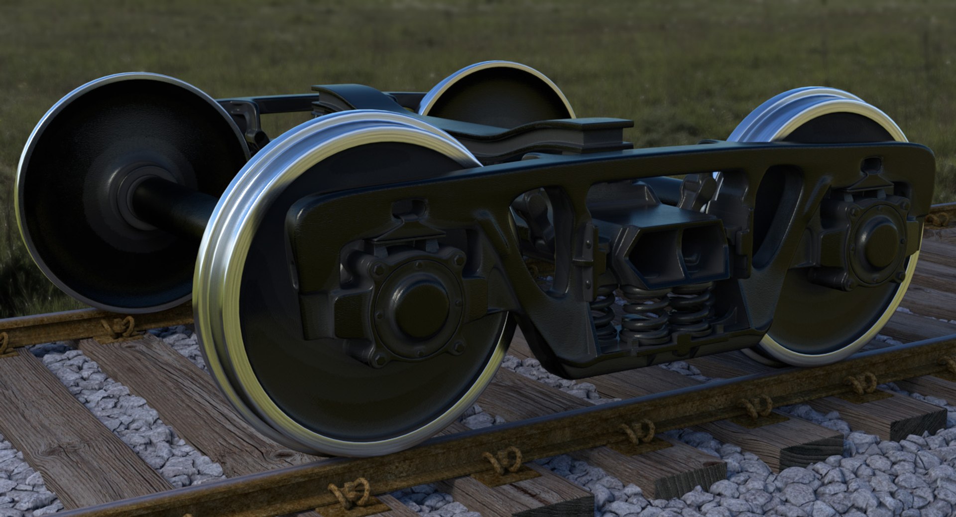Train Wheels 3D Model - TurboSquid 1232660