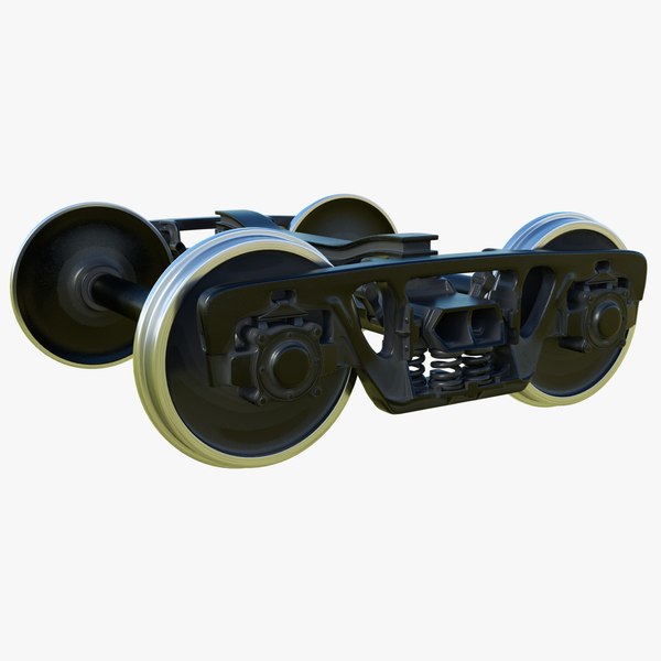 train wheels railway 3d model