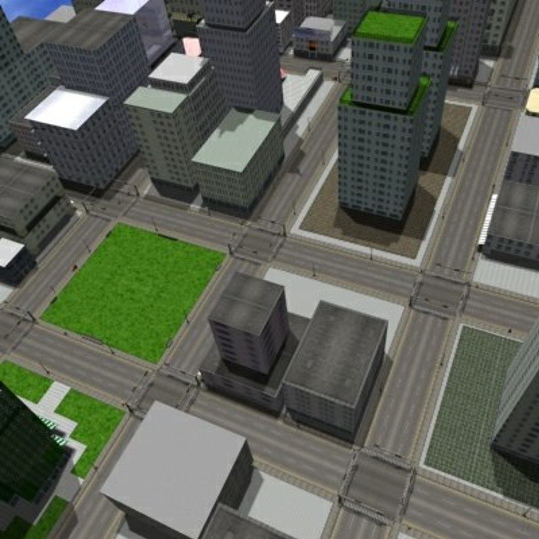 streets city 16 blocks 3d max