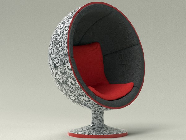 free classic ball chair 3d model