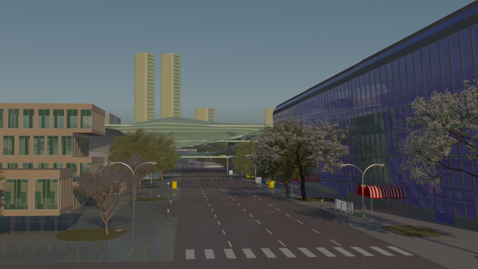 Urban Main Street 3D Model - TurboSquid 2089904