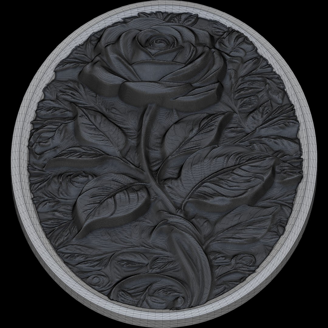 Rose Elegance Relief 3D Print Model 3D Model - TurboSquid 2289280