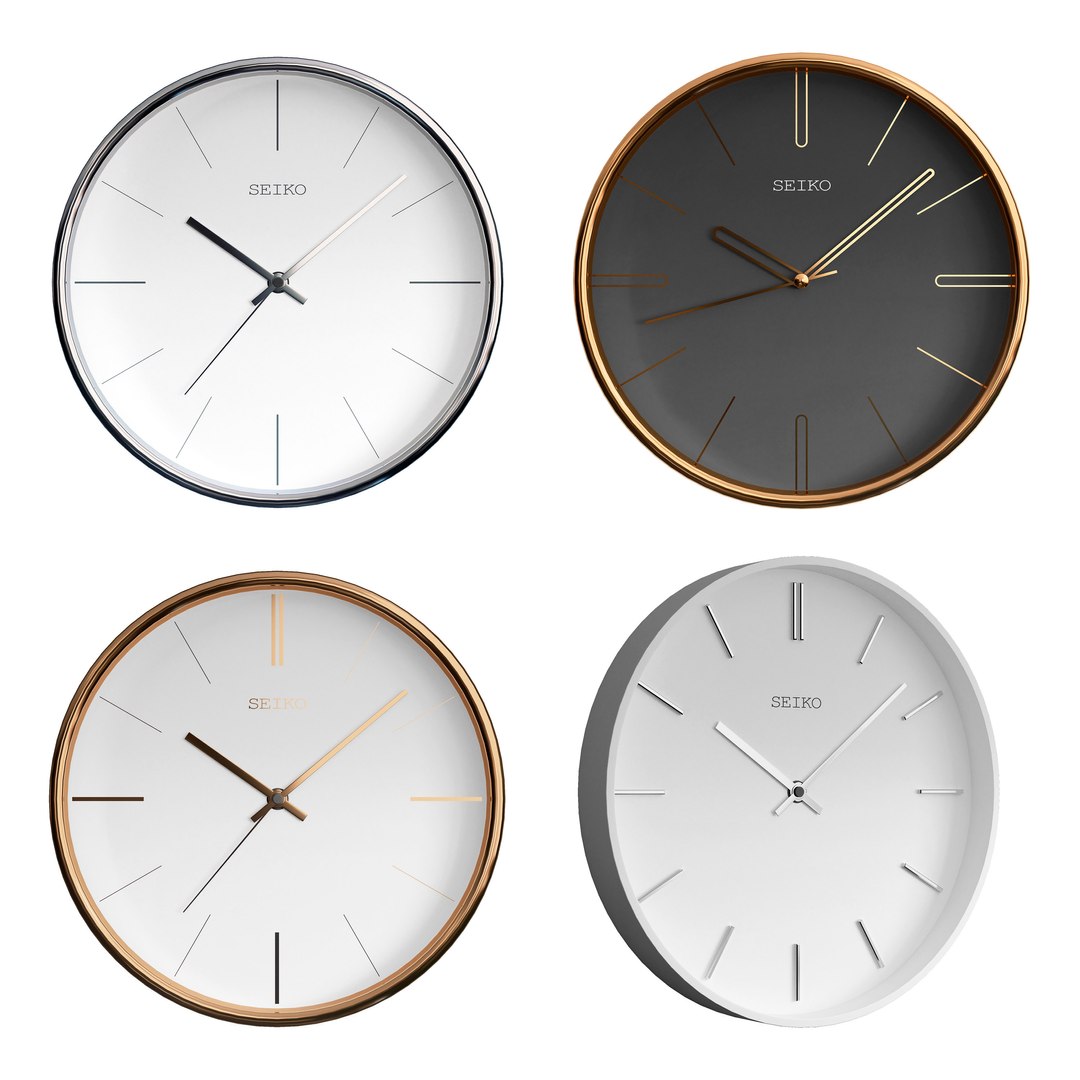 3D Wall Clock Set 707 Model - TurboSquid 1947706