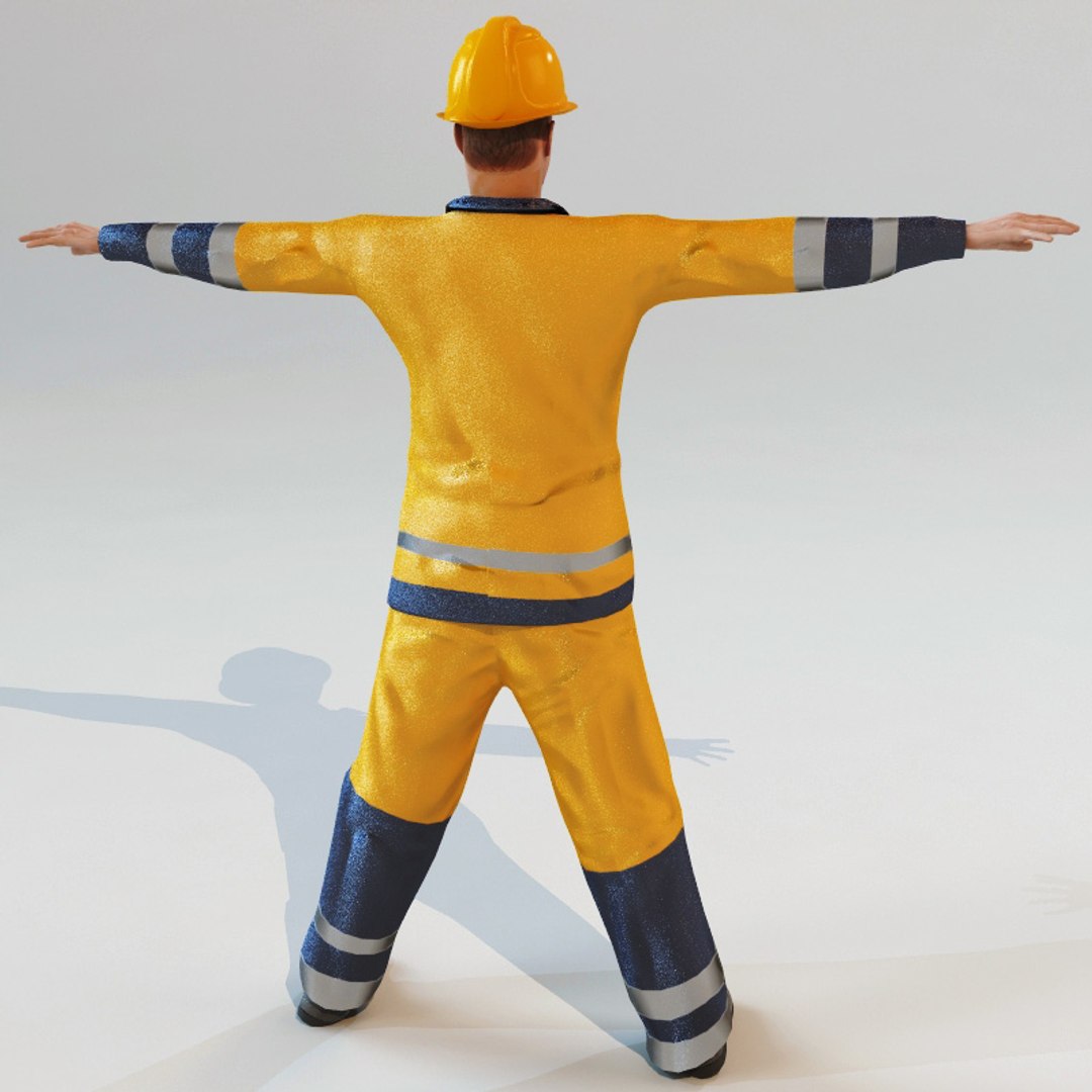 3d Model Worker Modelled