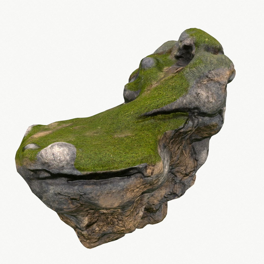 3d model floating island cave