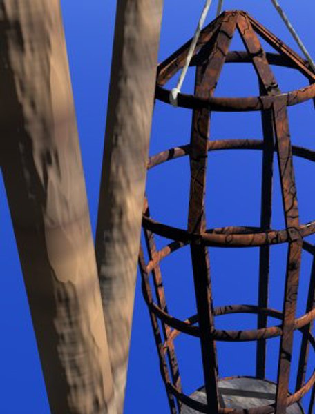 medieval torture cage 3d model