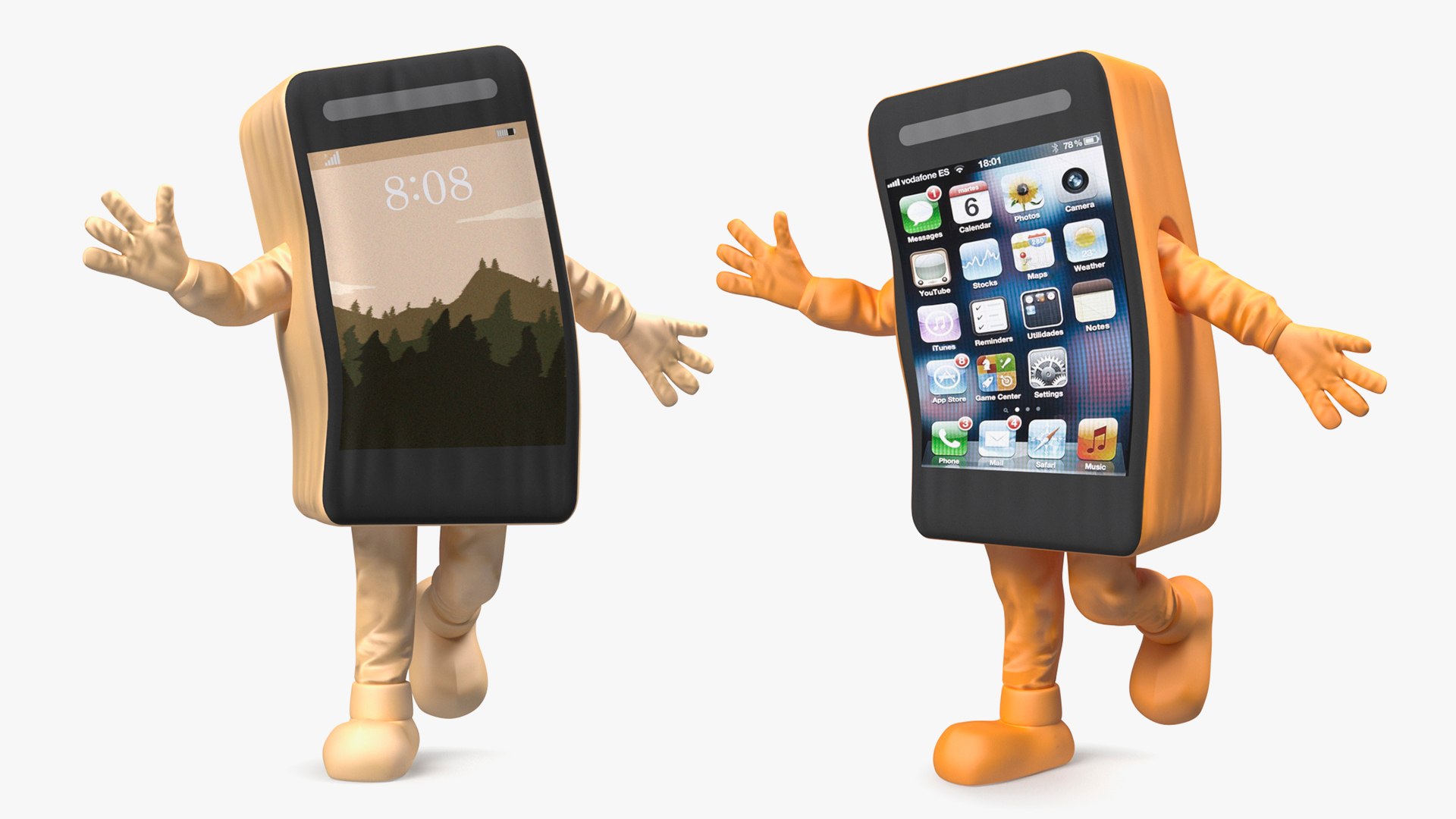 3D Rigged Cell Phone Mascot Costumes Collection - TurboSquid 2068956