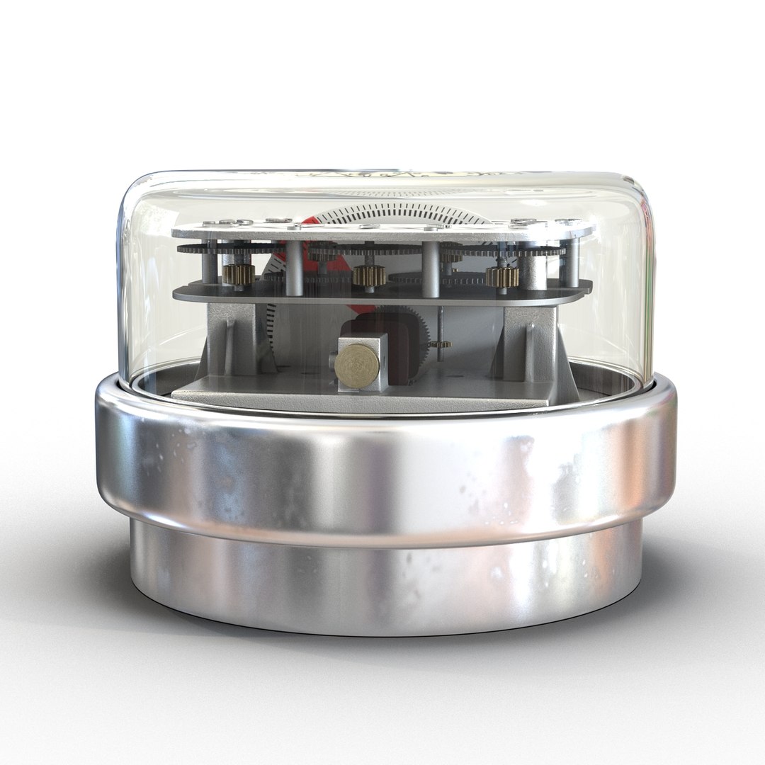 3d Model Analog Electricity Meter