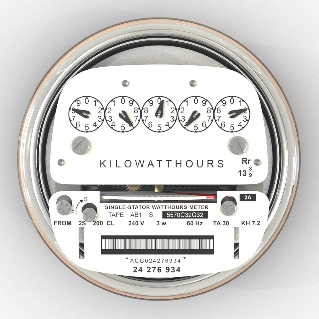 3d Model Analog Electricity Meter