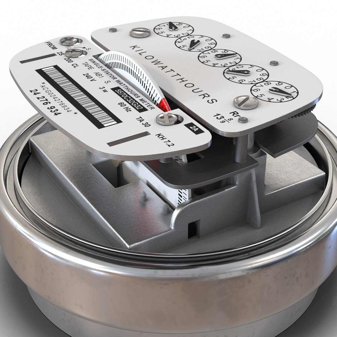 3d Model Analog Electricity Meter