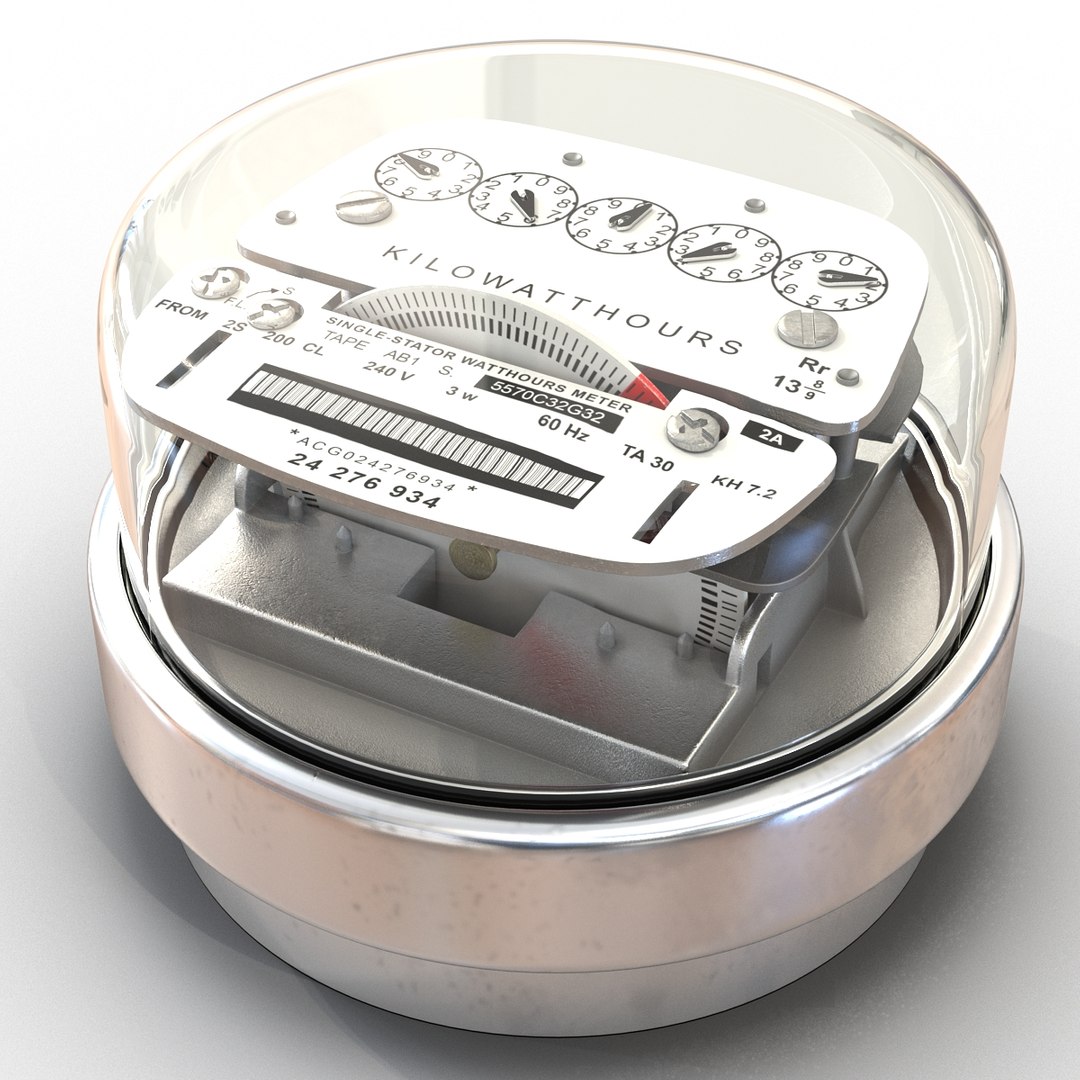 3d Model Analog Electricity Meter