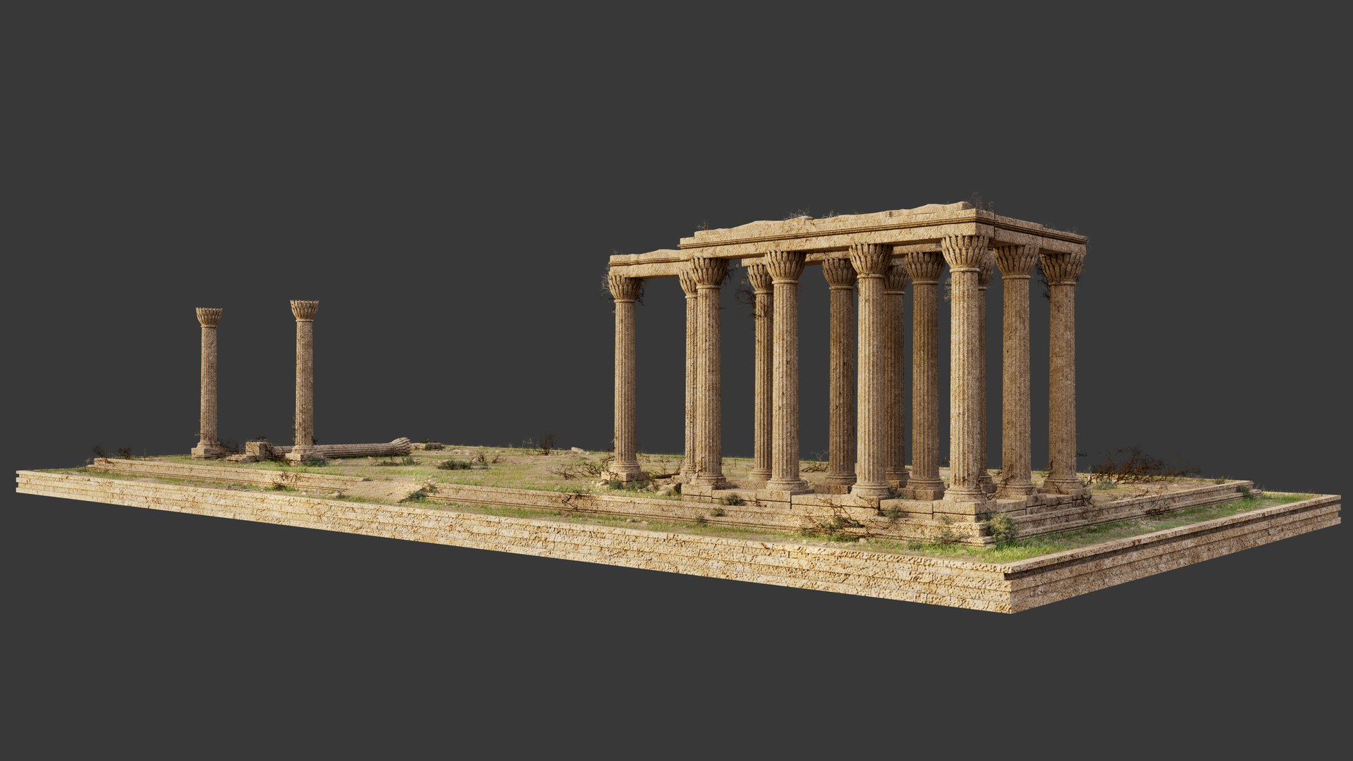 Temple Of Olympian Zeus Environment 3D - TurboSquid 2228701