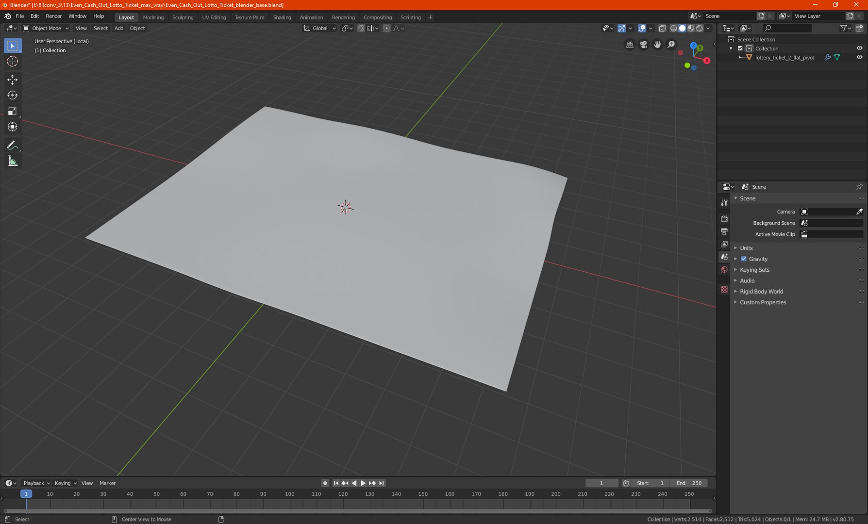 3D Even Cash Out Lotto Ticket Model - TurboSquid 2022816