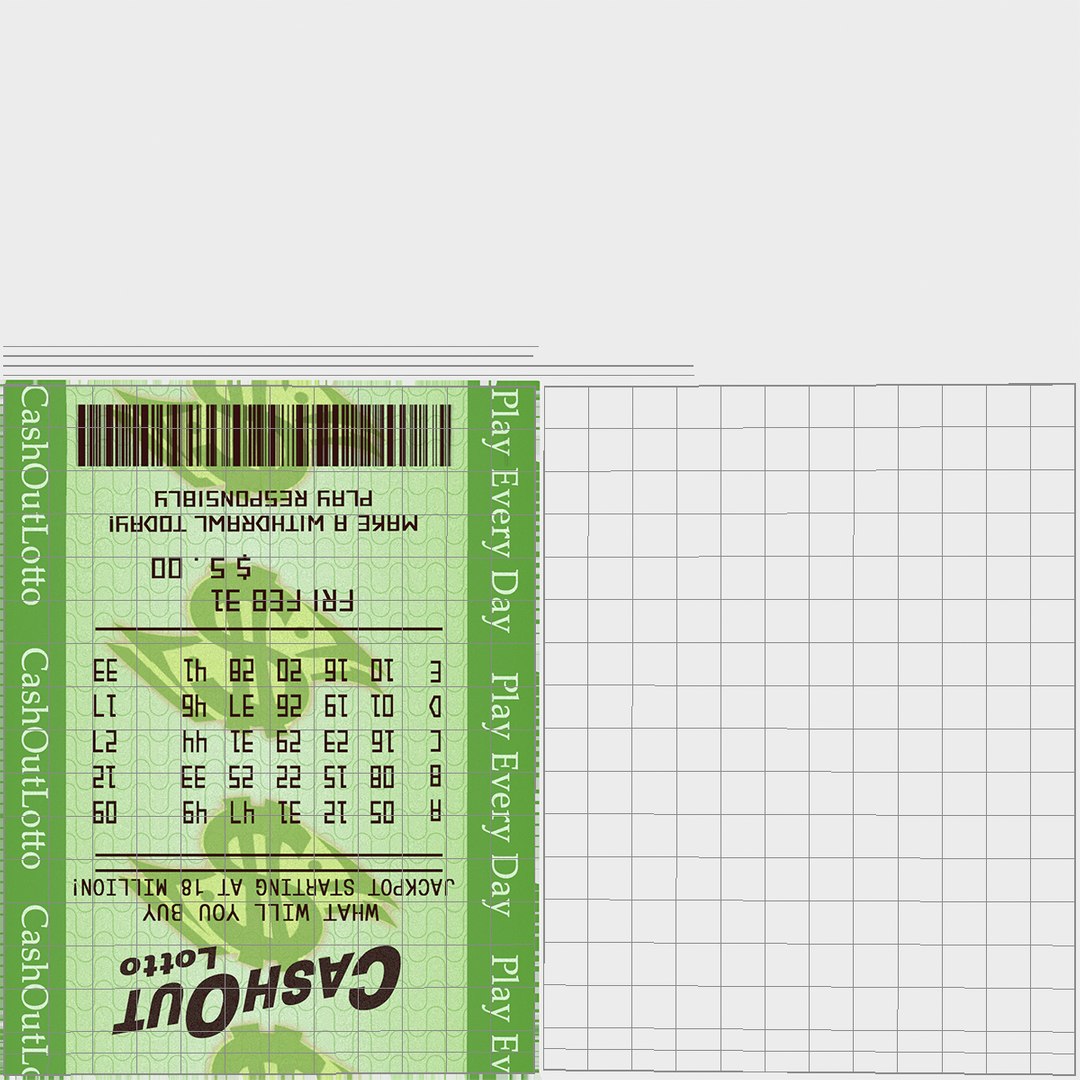 3D Even Cash Out Lotto Ticket Model - TurboSquid 2022816