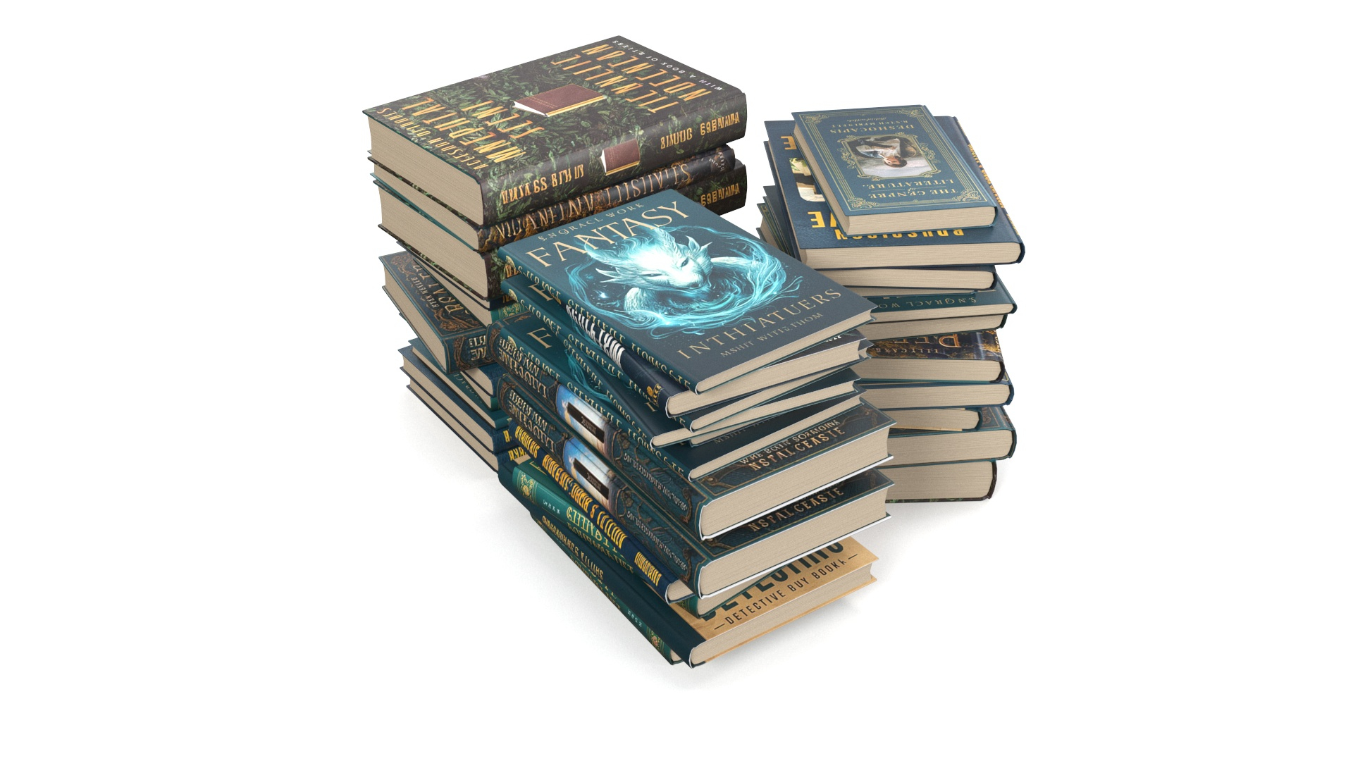 Detective Books Stack Model - TurboSquid 2284543