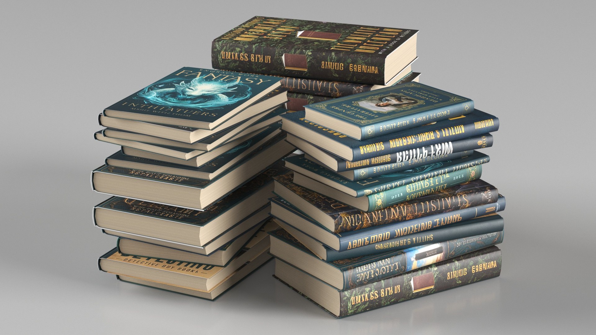 Detective Books Stack Model - TurboSquid 2284543