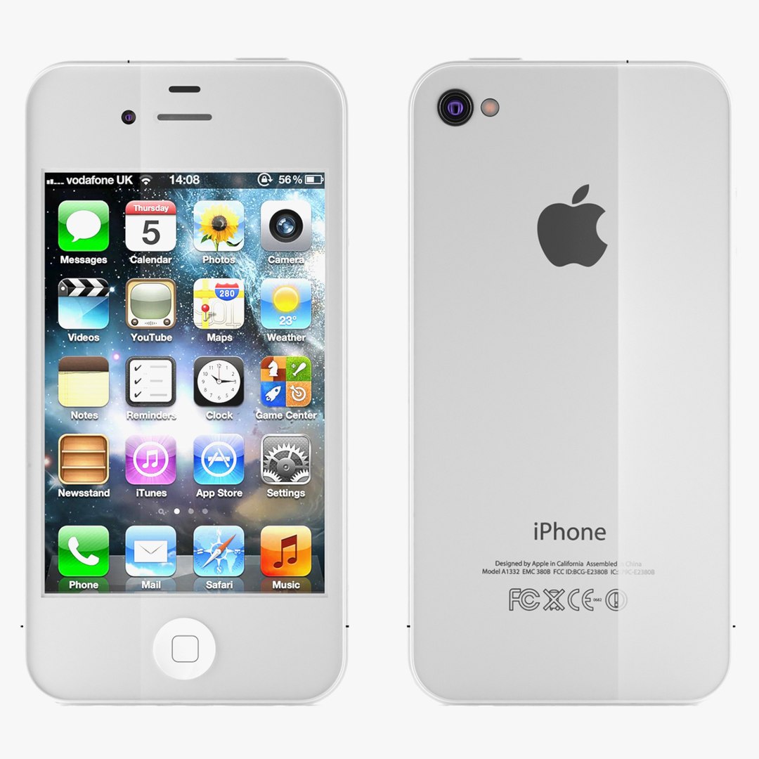 Apple iPhone 4 White 3D - TurboSquid 2073734