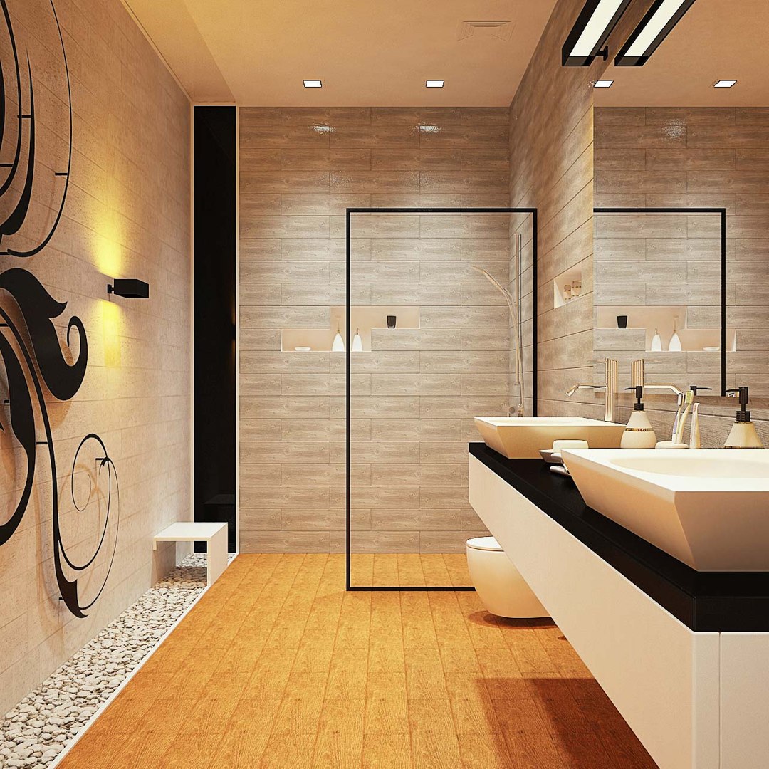 Bathroom modern bath 3D model - TurboSquid 1203660