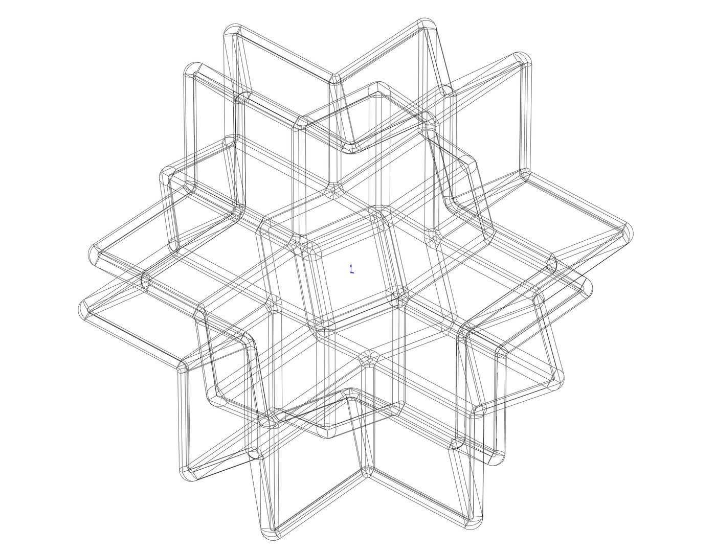 3D Wireframe Shape Rhombic Hexecontahedron Model - TurboSquid 2176046