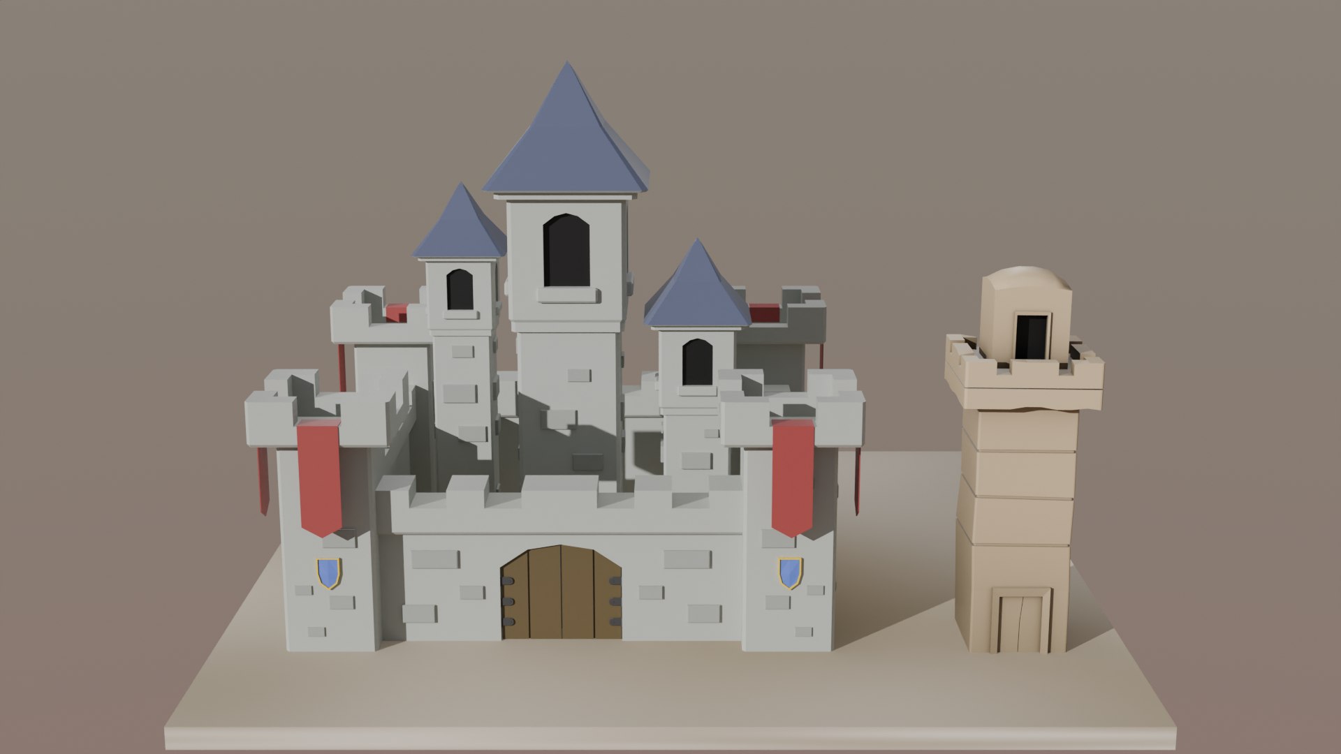 Medieval Castle And Tower 3D Model - TurboSquid 2207338