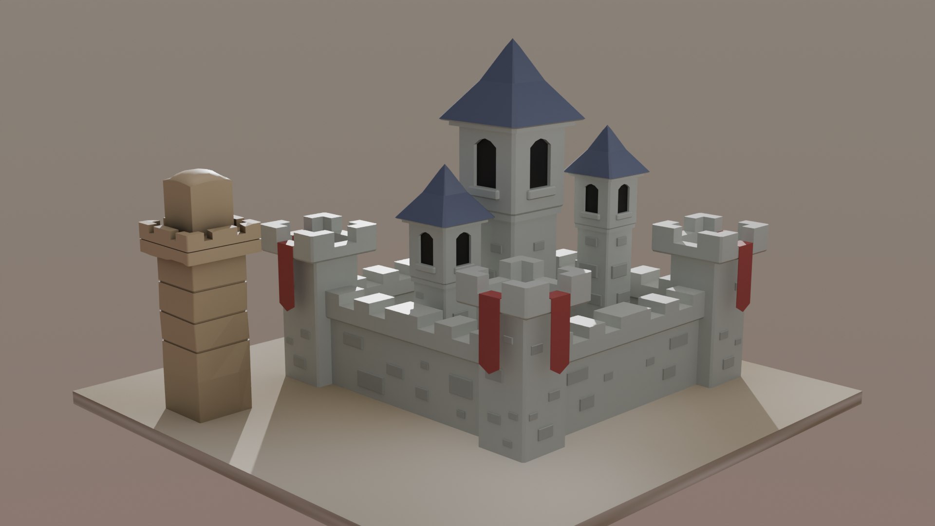 Medieval Castle And Tower 3D Model - TurboSquid 2207338