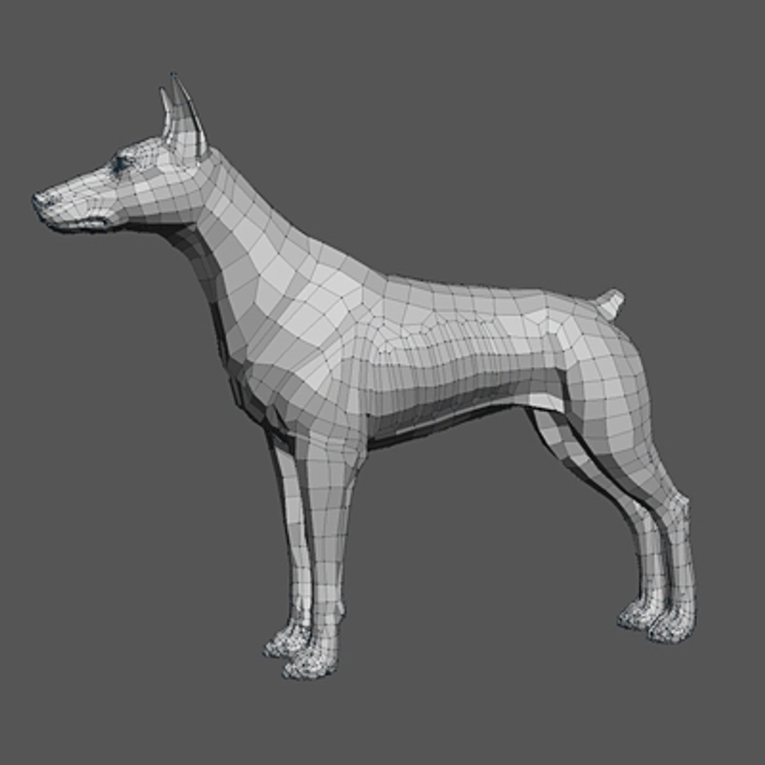 doberman 3d model