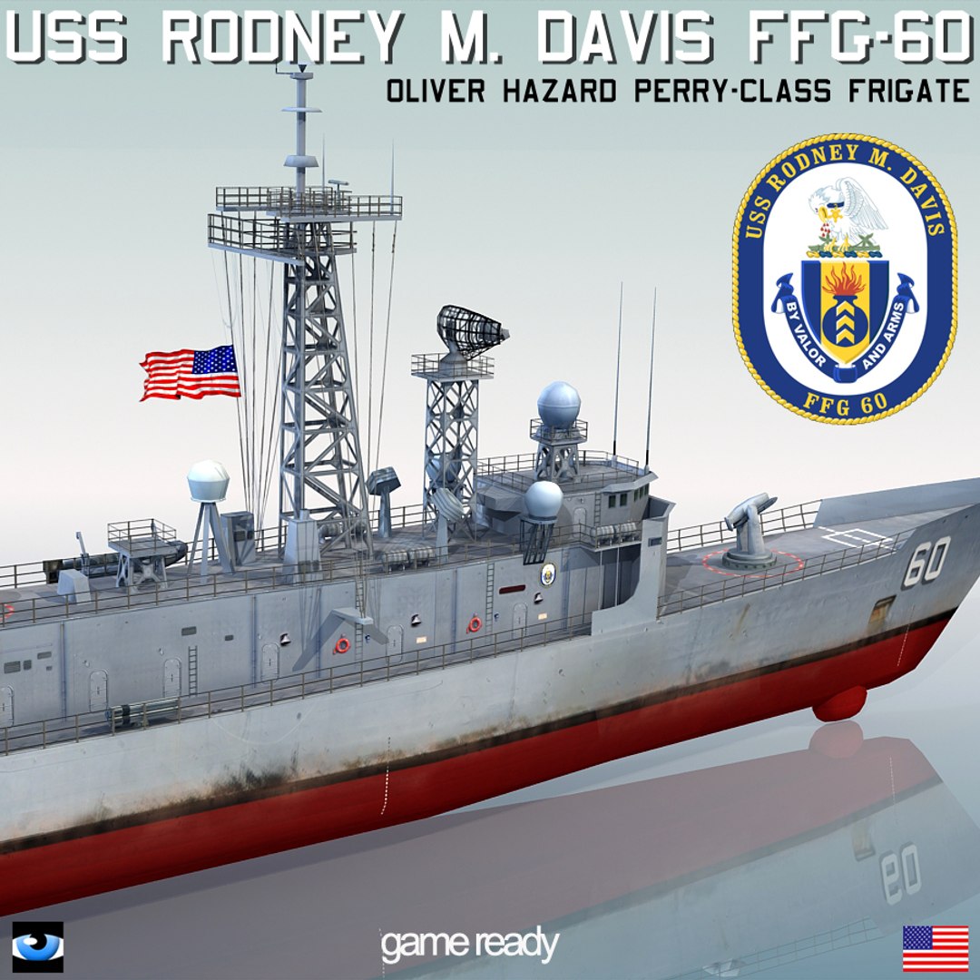uss rodney m davis 3d max