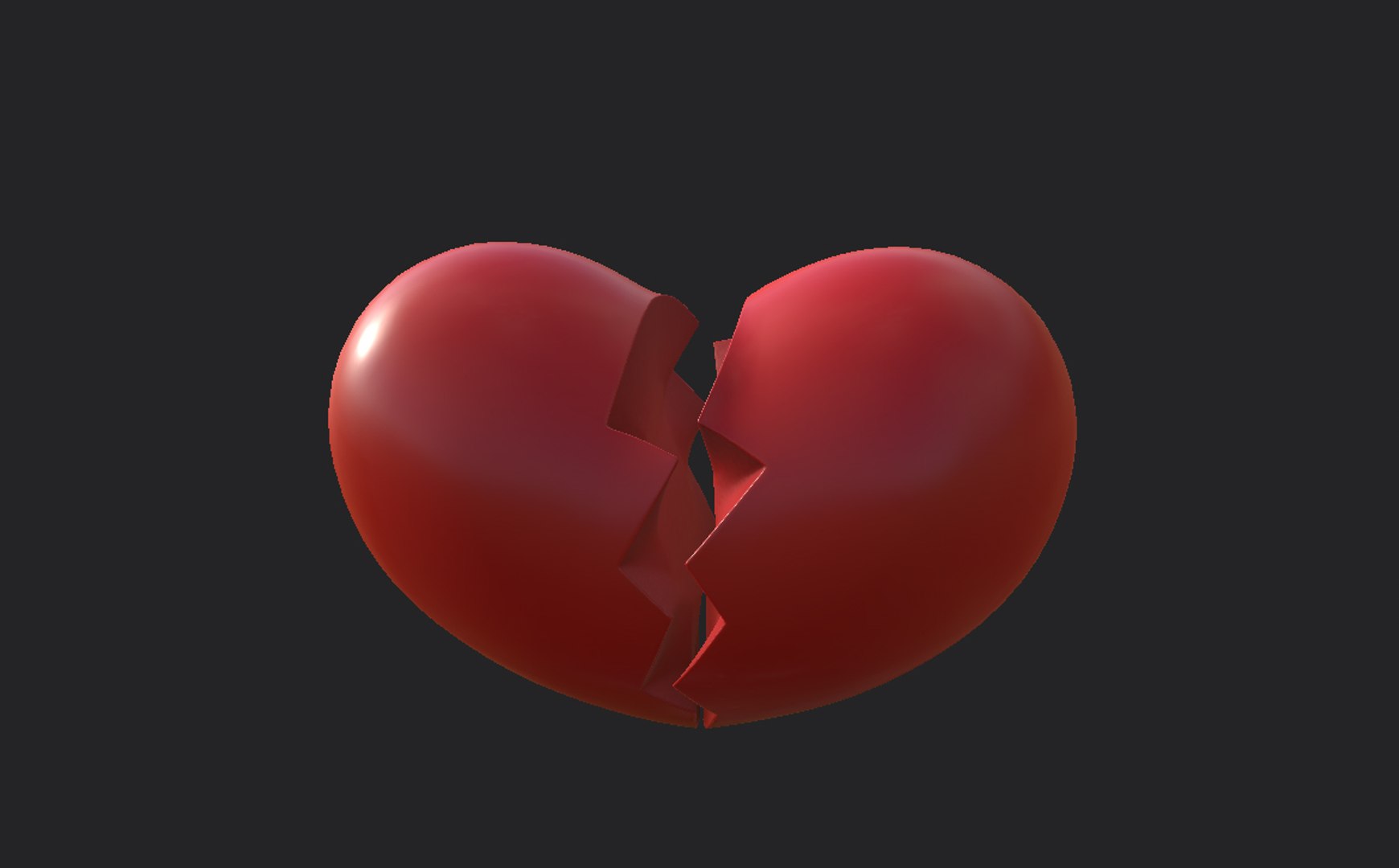 Broken heart 3D model - TurboSquid 1592543