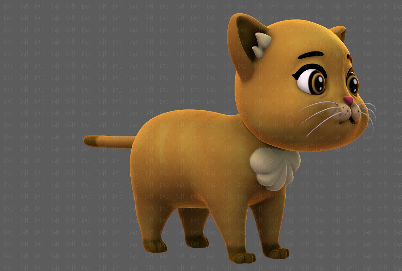 3D Cat Cartoon V05 - TurboSquid 2088141