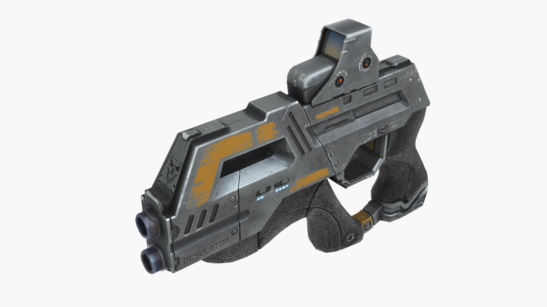 futuristic gun 3d max