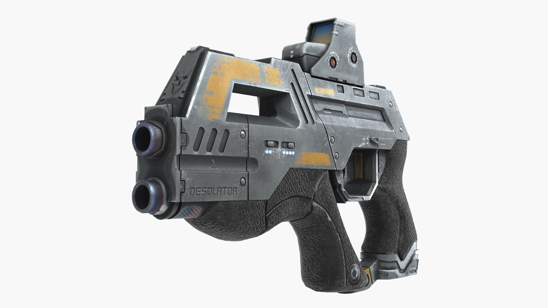 futuristic gun 3d max