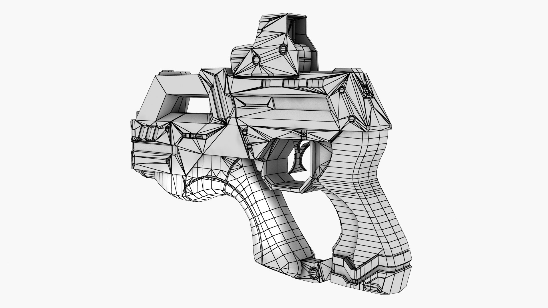 futuristic gun 3d max