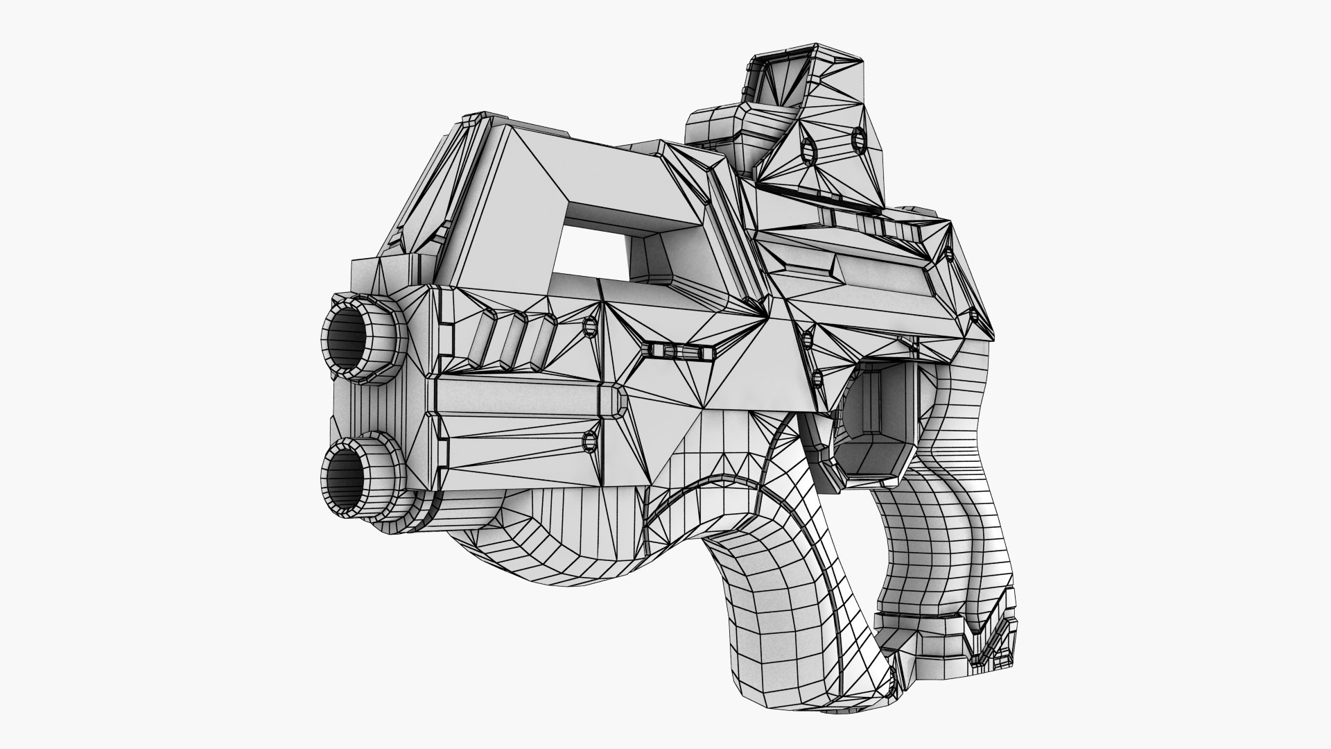 futuristic gun 3d max