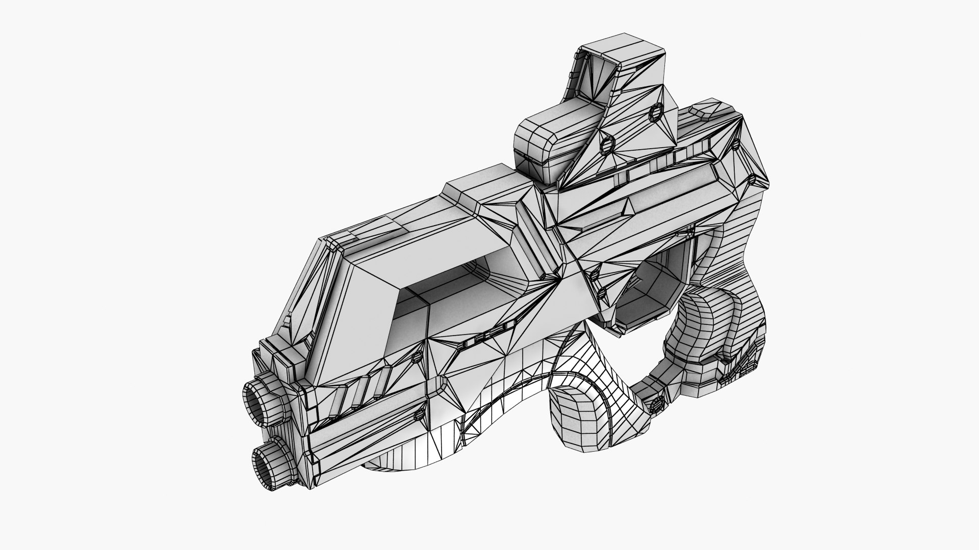 futuristic gun 3d max