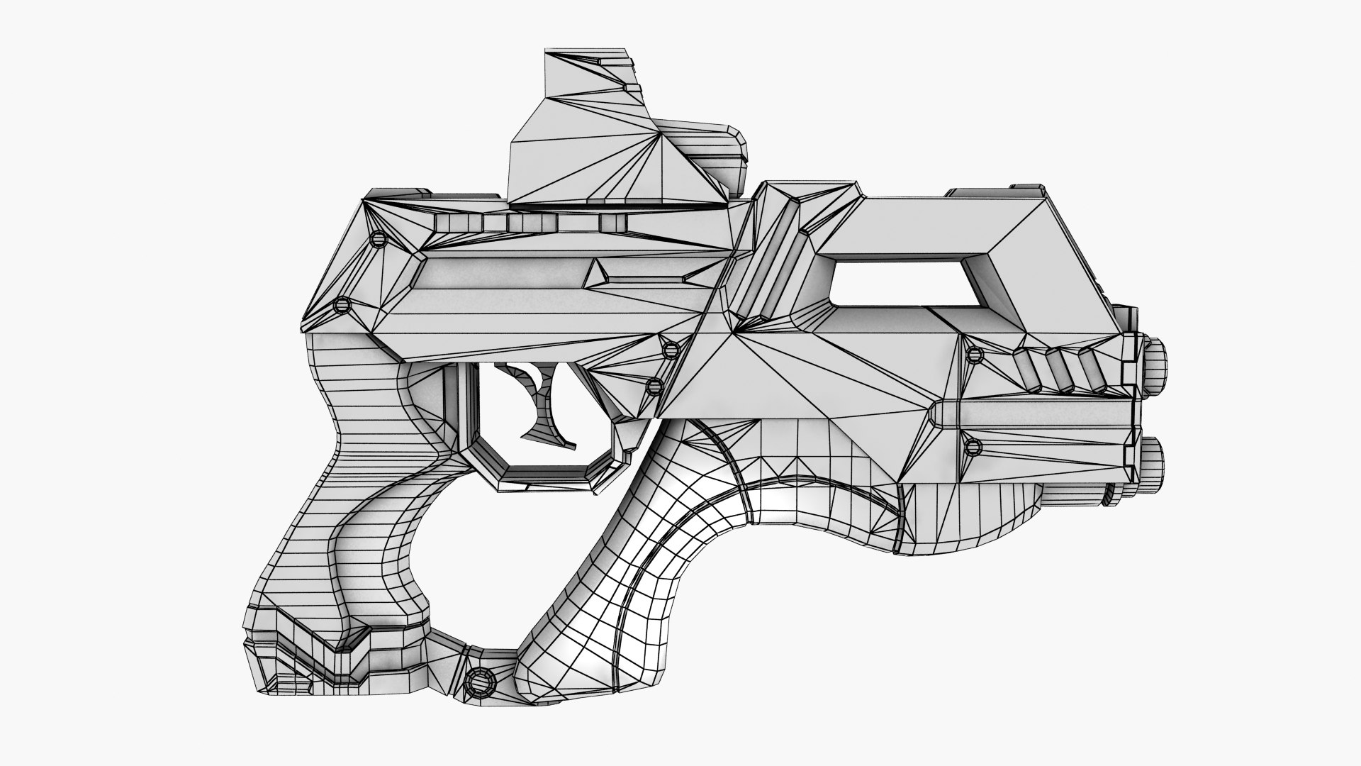 futuristic gun 3d max