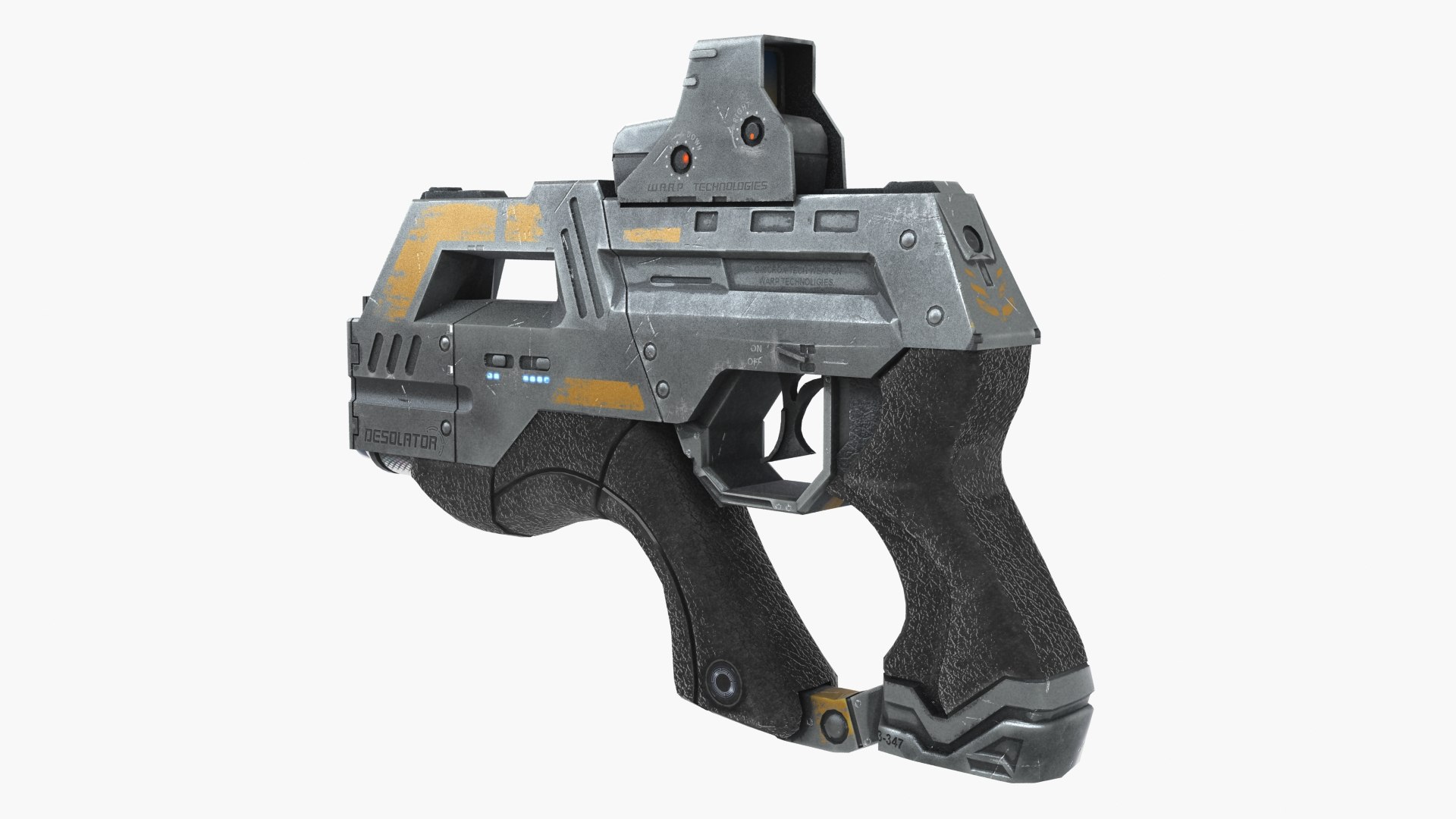 futuristic gun 3d max