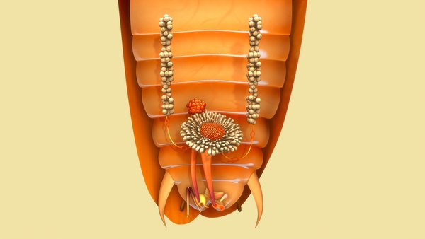 Male Reproductive System of Cockroach 3D model - TurboSquid 1856575