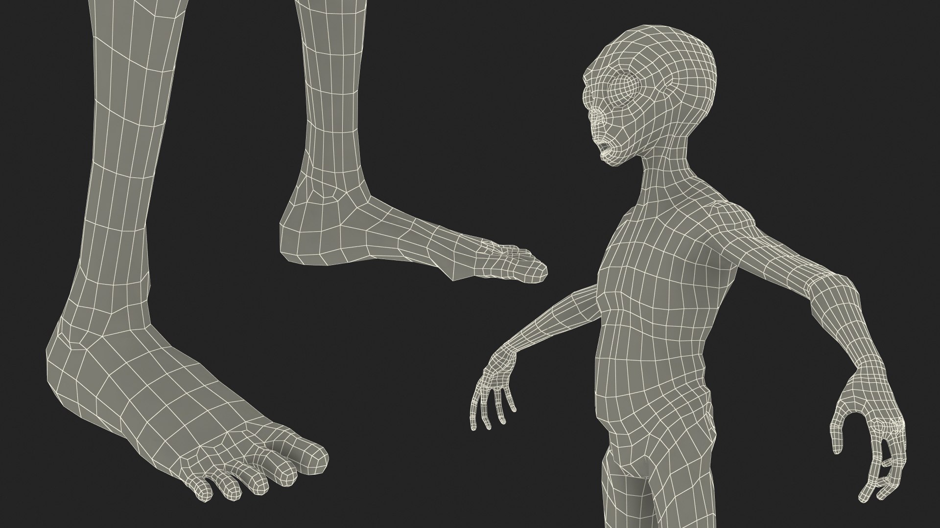 Humanoid Alien Creature Rigged for Maya model - TurboSquid 2018605