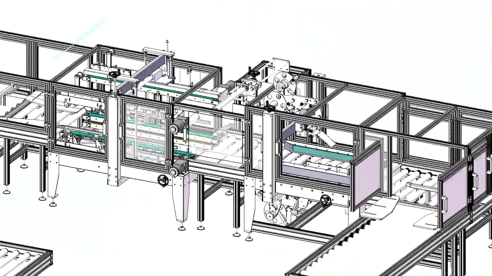 3D Automatic Carton Sealing Packaging Line - High-Speed Fully Automated ...
