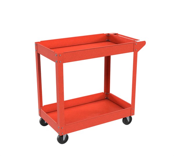 Cart red painted 3D model - TurboSquid 1496641