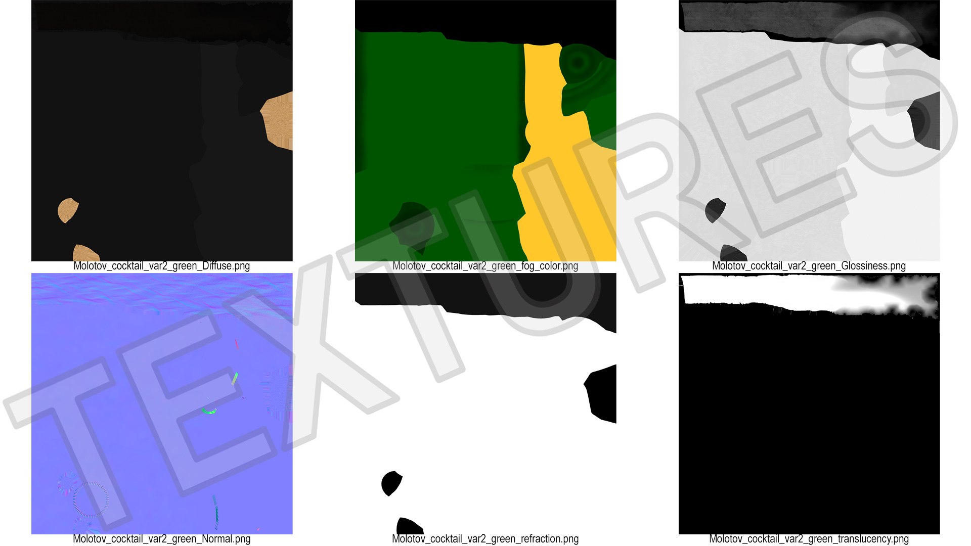 Incendiary Bottle Flying 3D Model - TurboSquid 2235059