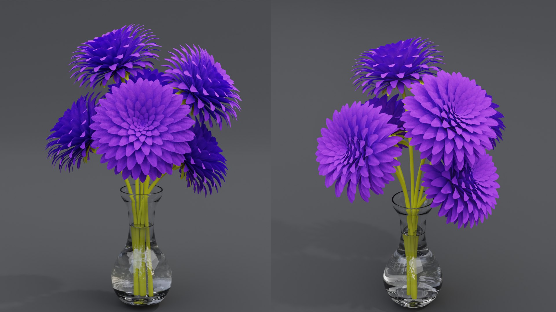 3D Model Flower Vase On Glass Pot - TurboSquid 2087457