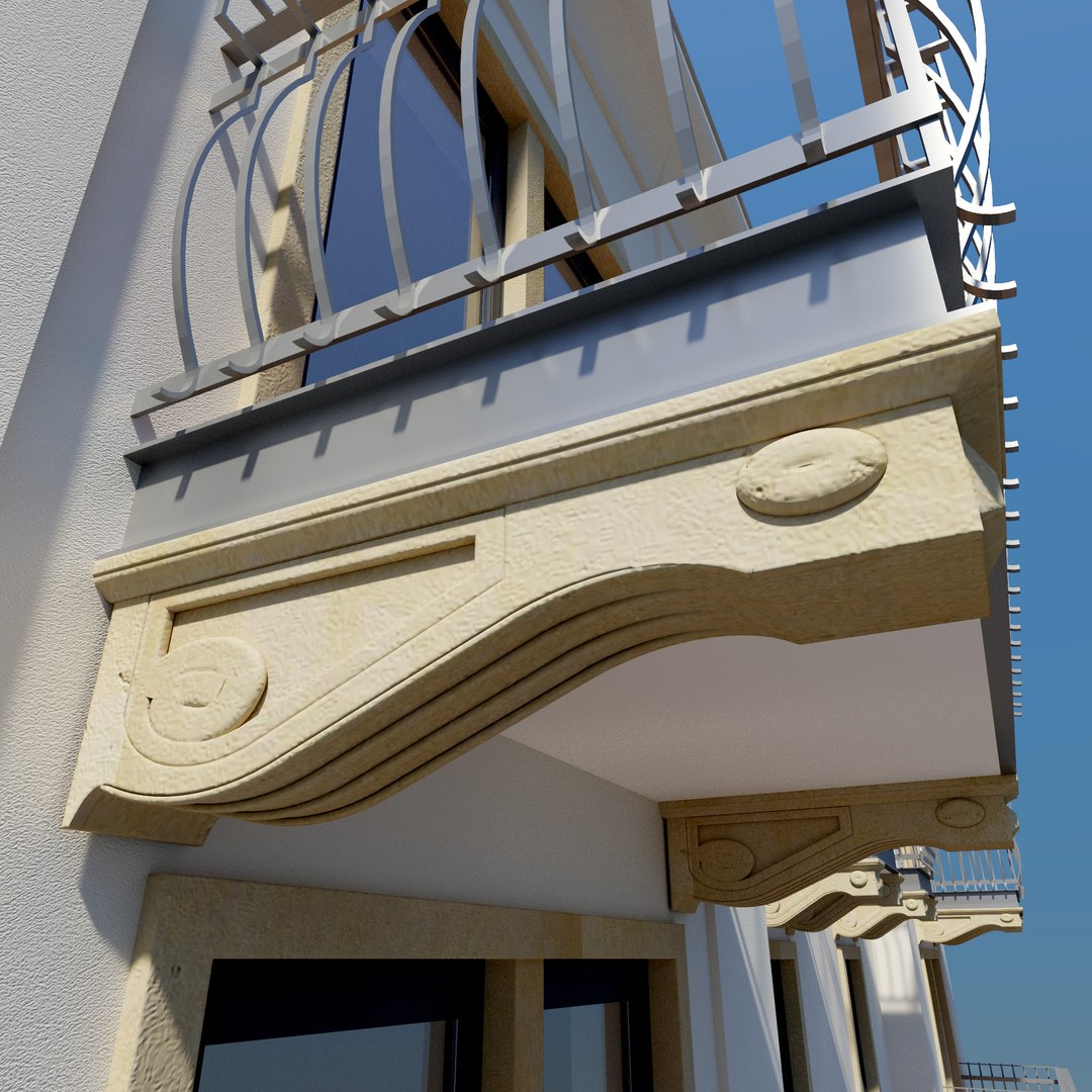 3d Old German Building 2 Model